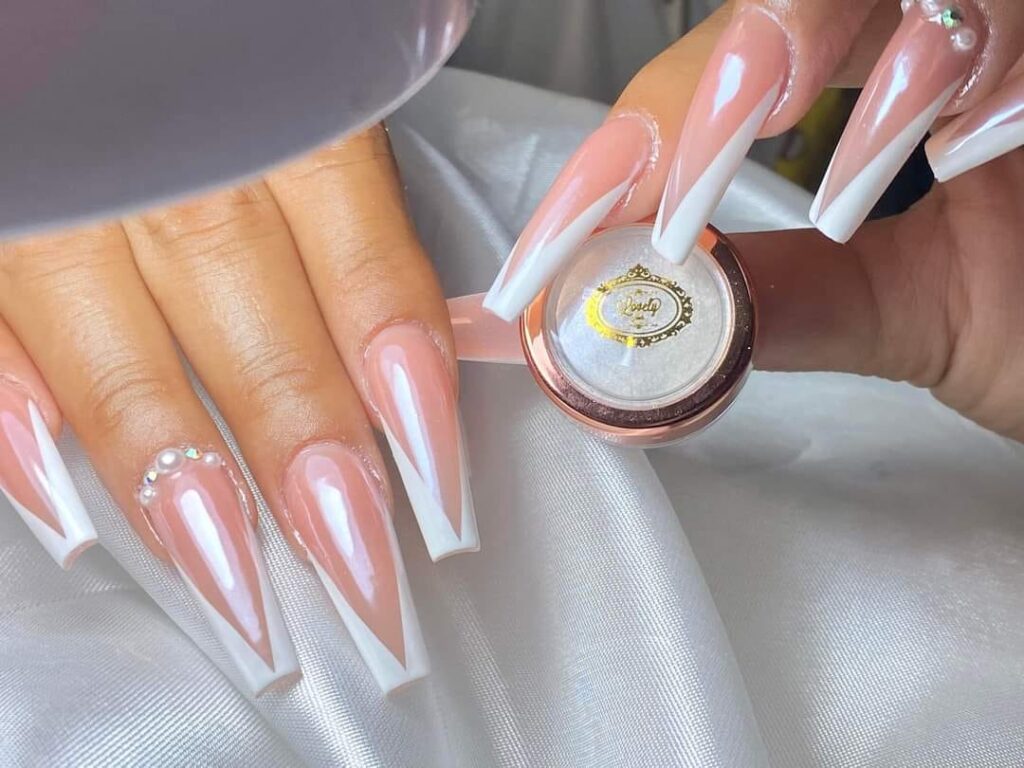 Efecto Perla Cromo Blanco – Lovely Nails